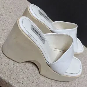 Steve Madden | Shoes | Vintagesteve Maddenboho White Platform ...